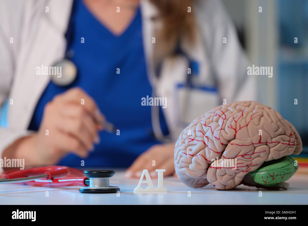 A Medical Professional Analyzes the Brain with AI Tools for Better ...
