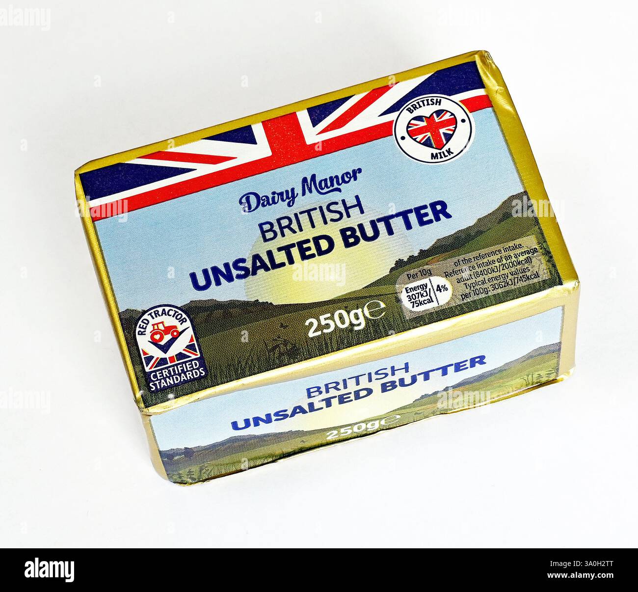Pack of "Dairy Manor" British Unsalted Butter. 250g. Red Tractor ...
