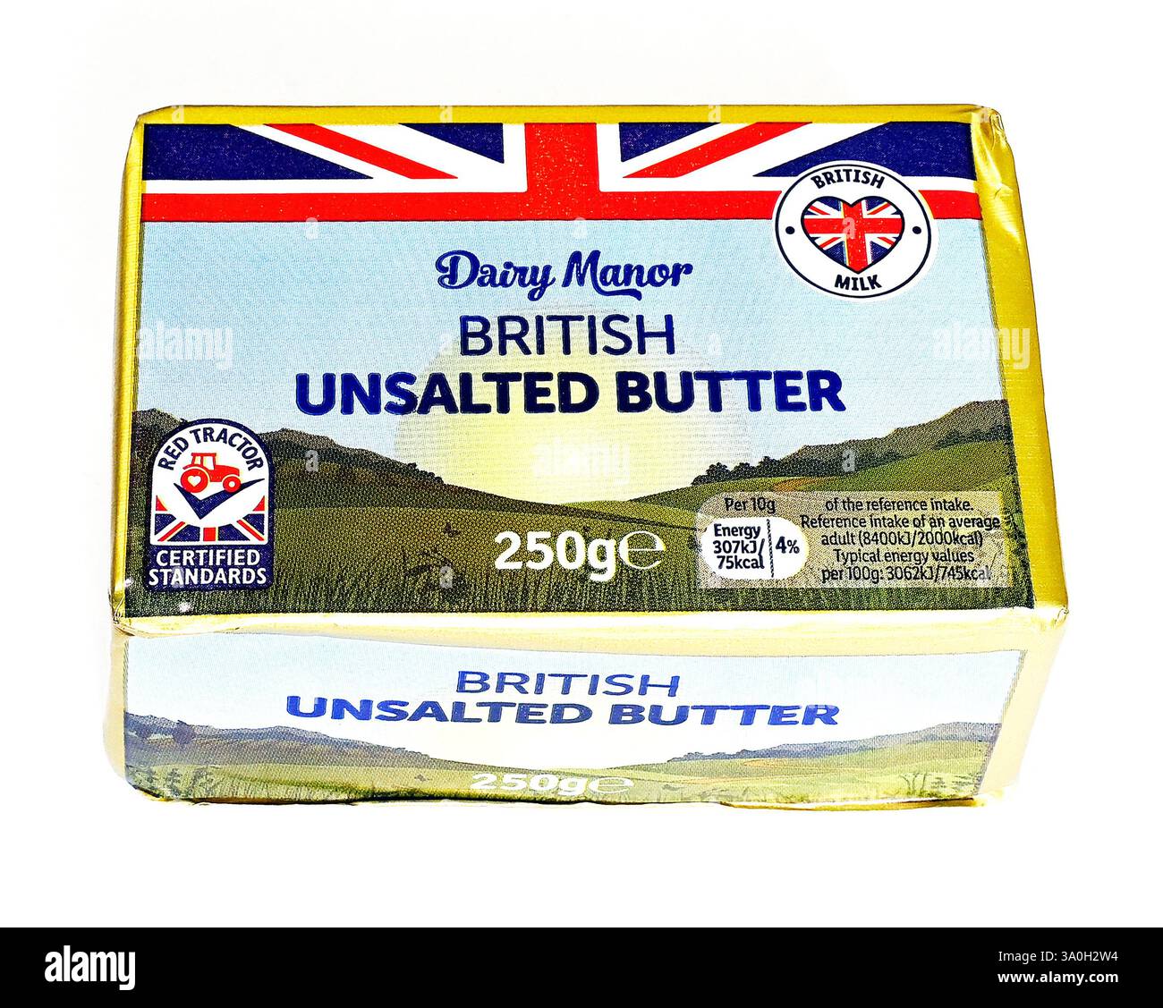 Pack of "Dairy Manor" British Unsalted Butter. 250g. Red Tractor ...