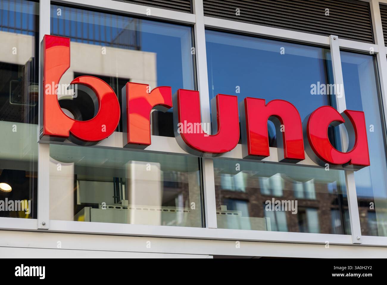 Bruna shop store front logo signage. Bruna is the market leader in the ...