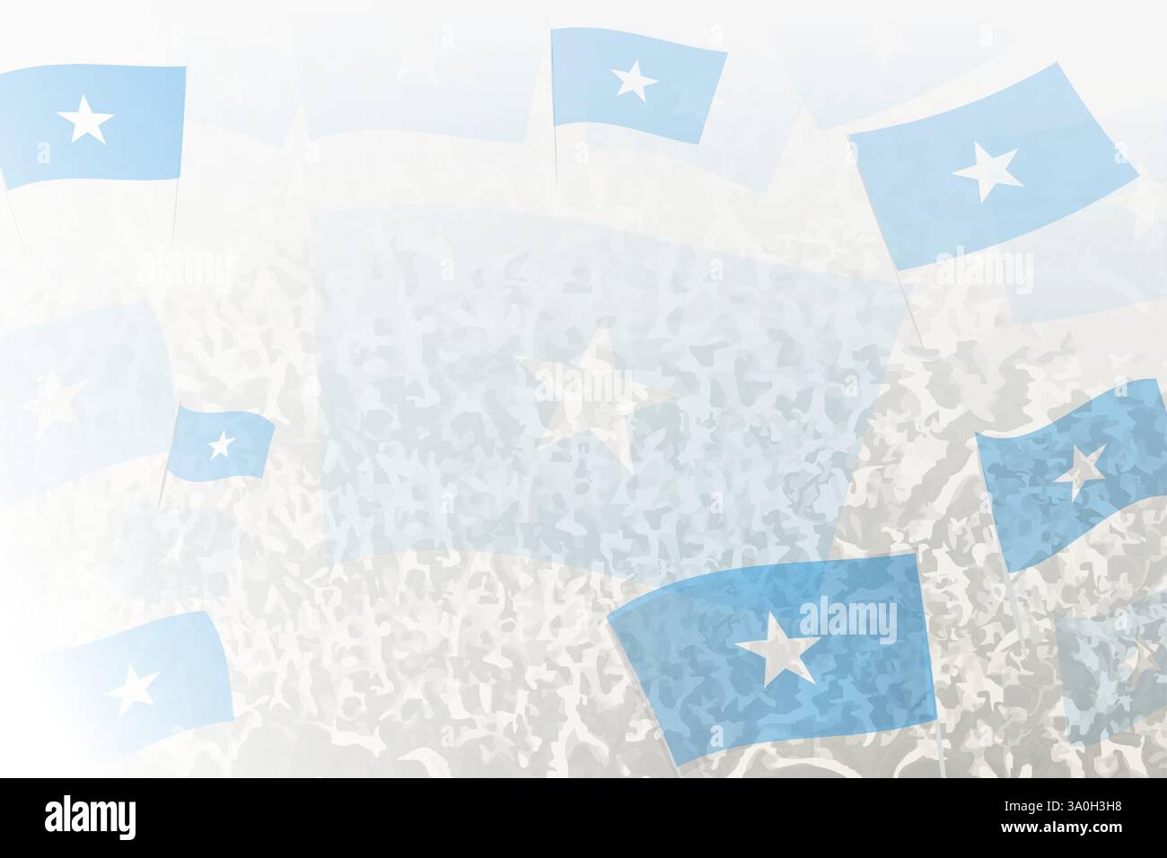 Celebratory Crowd with Somalia Flags Background. Perfect for themes ...