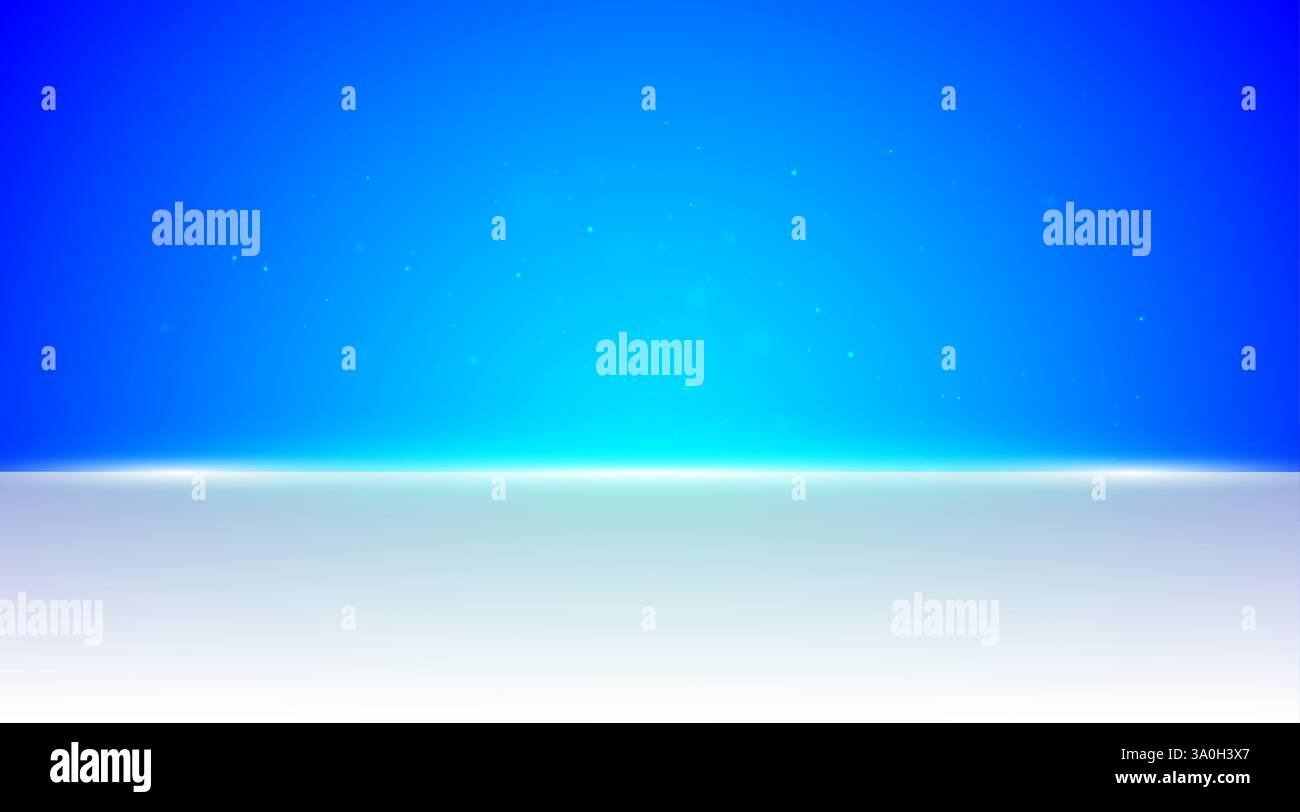 Abstract blue background for product presentation. Empty room interior ...