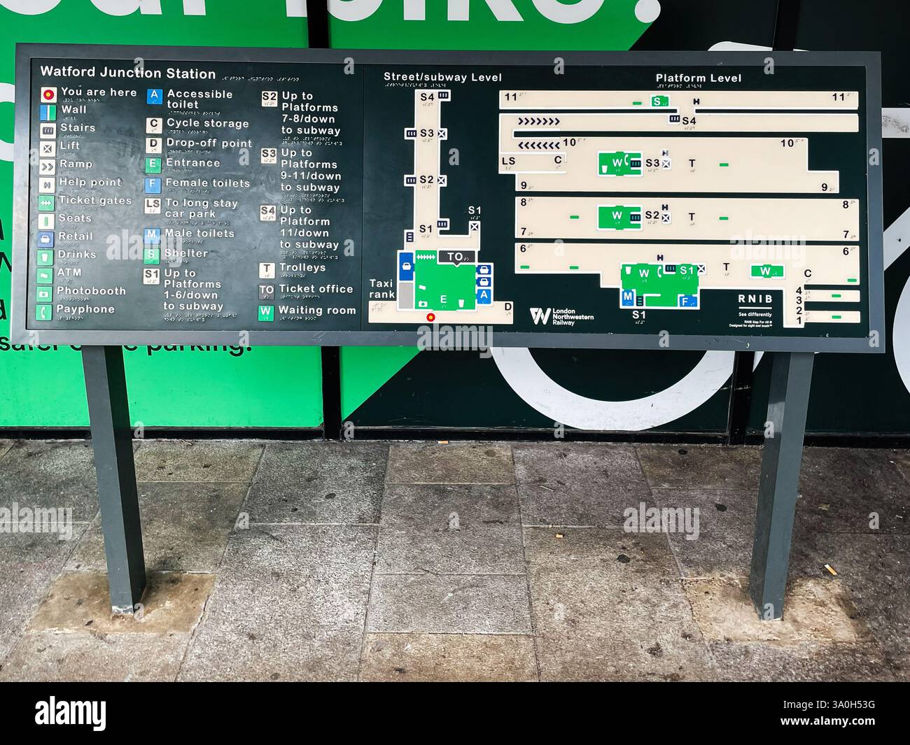 London, UK - March 02, 2025: Detailed map of Watford Junction Station ...