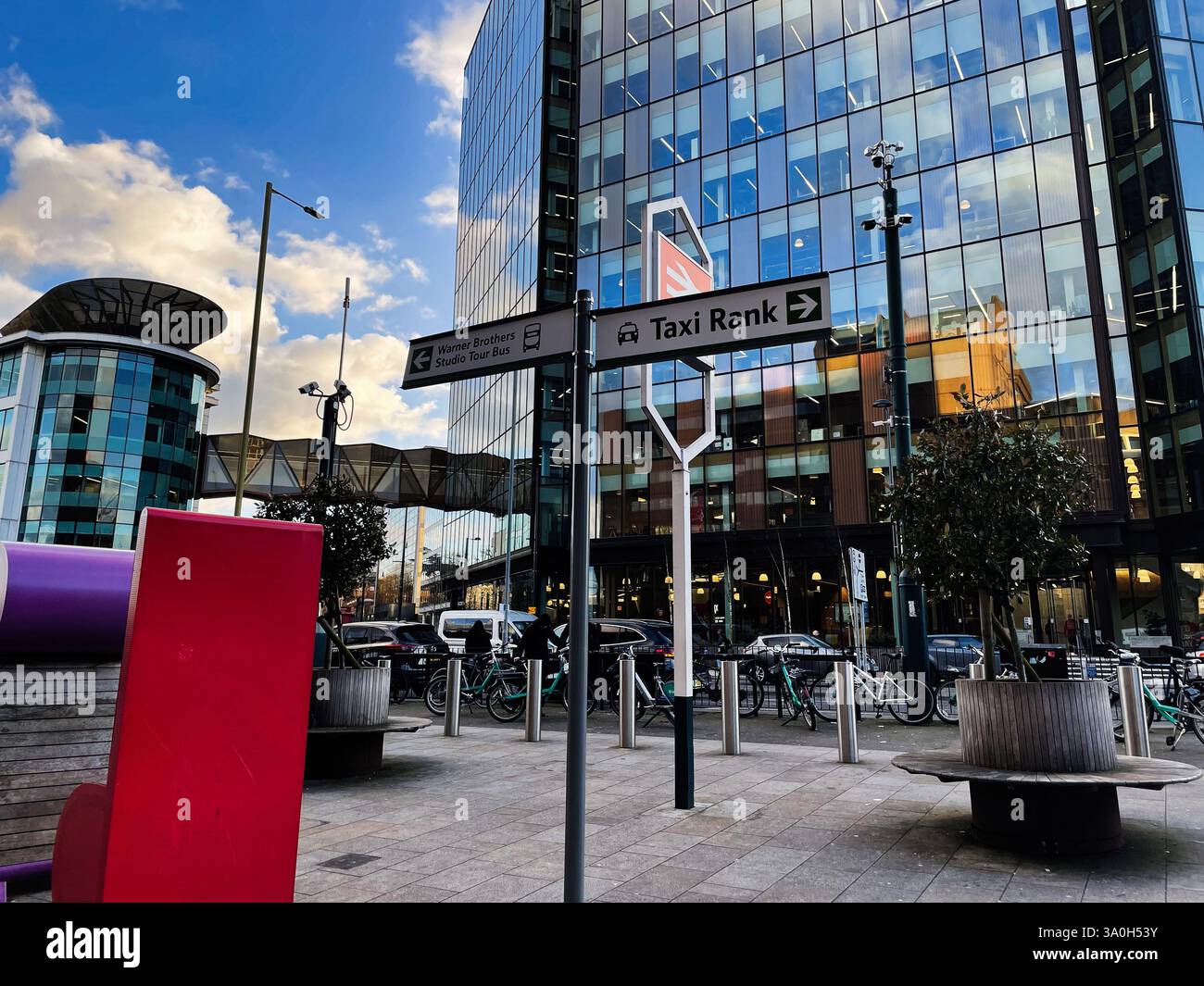 London, UK - March 02, 2025: Urban setting showcasing Warner Brothers ...