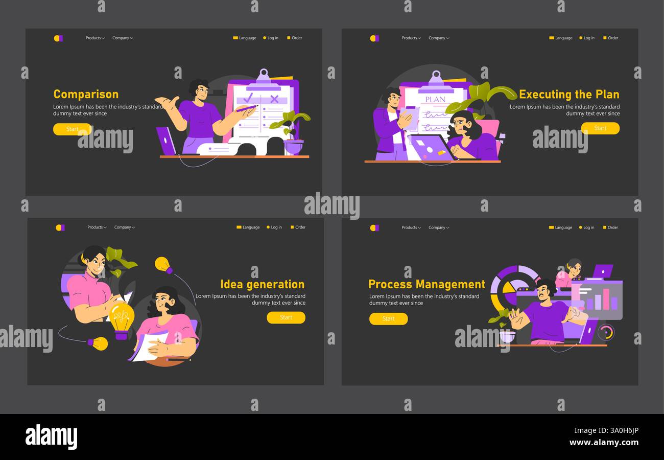 Decision Making illustration. Focuses on the critical phases of ...