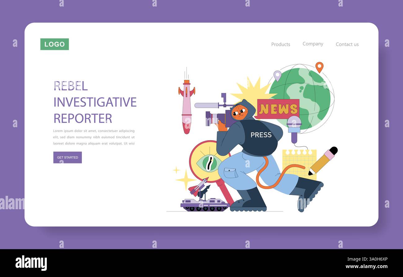 Journalist with rebel media Stock Vector Images - Alamy