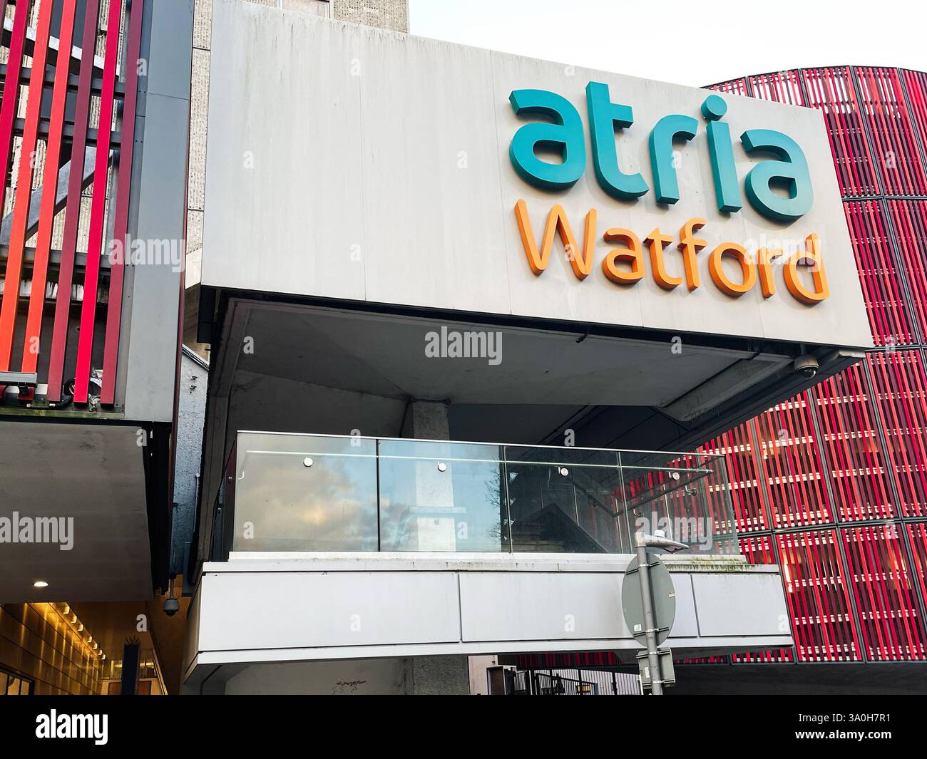 London, UK - March 02, 2025: Signage displaying Atria Watford with ...