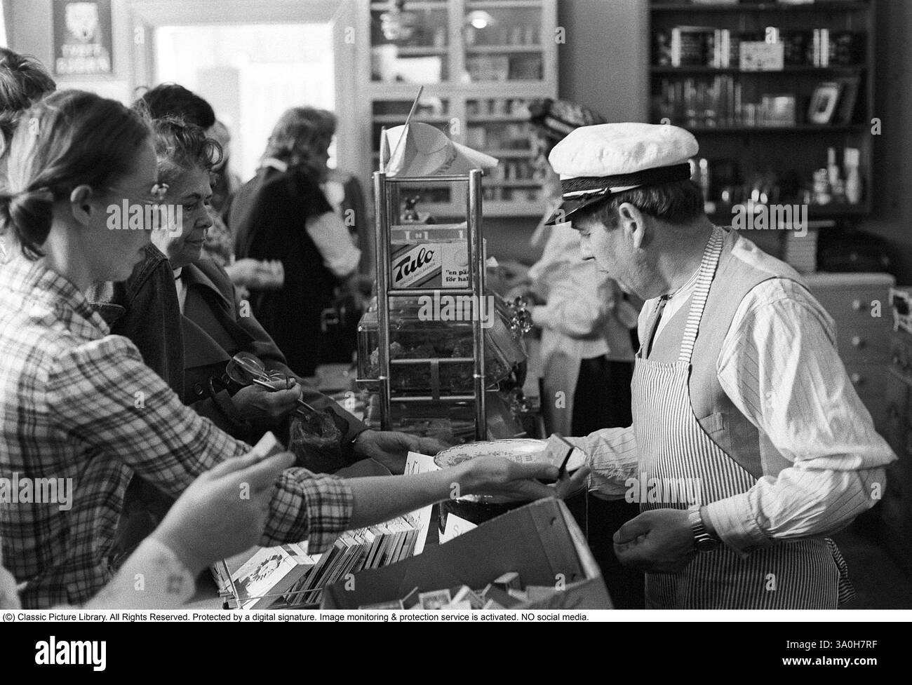 A general store museum in the 1970s. Photograph taken inside a general ...