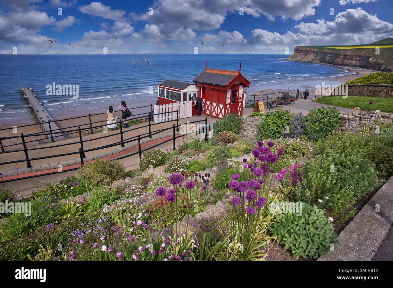 Saltburn by the Sea North Yorkshire victorian fenicular tramway cliff ...