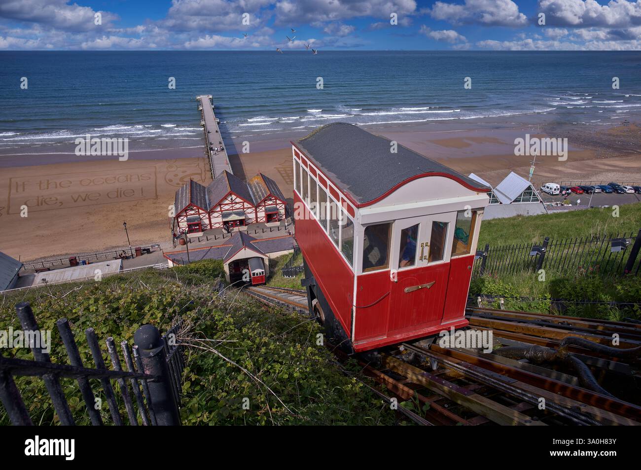 Saltburn by the Sea North Yorkshire victorian fenicular tramway cliff ...