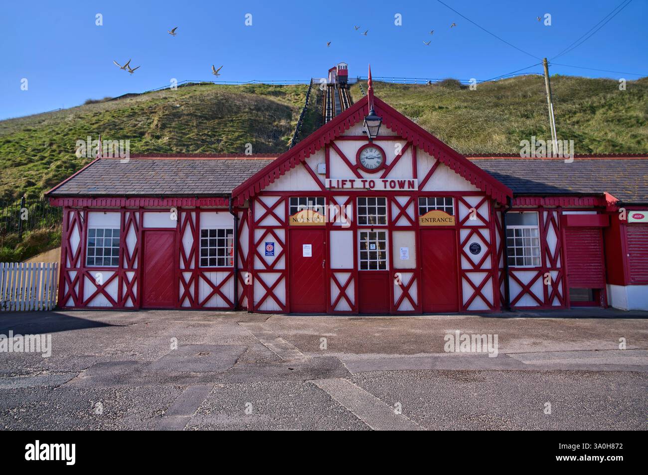 Saltburn by the Sea North Yorkshire victorian fenicular tramway cliff ...
