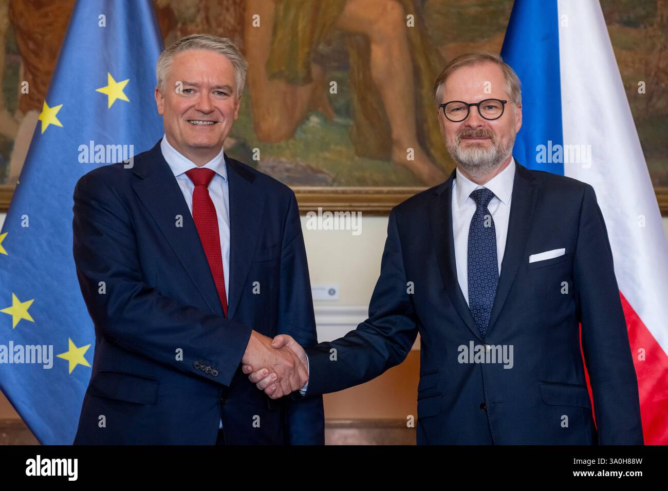 Prague, Czech Republic. 04th Mar, 2025. Czech Prime Minister Petr Fiala ...