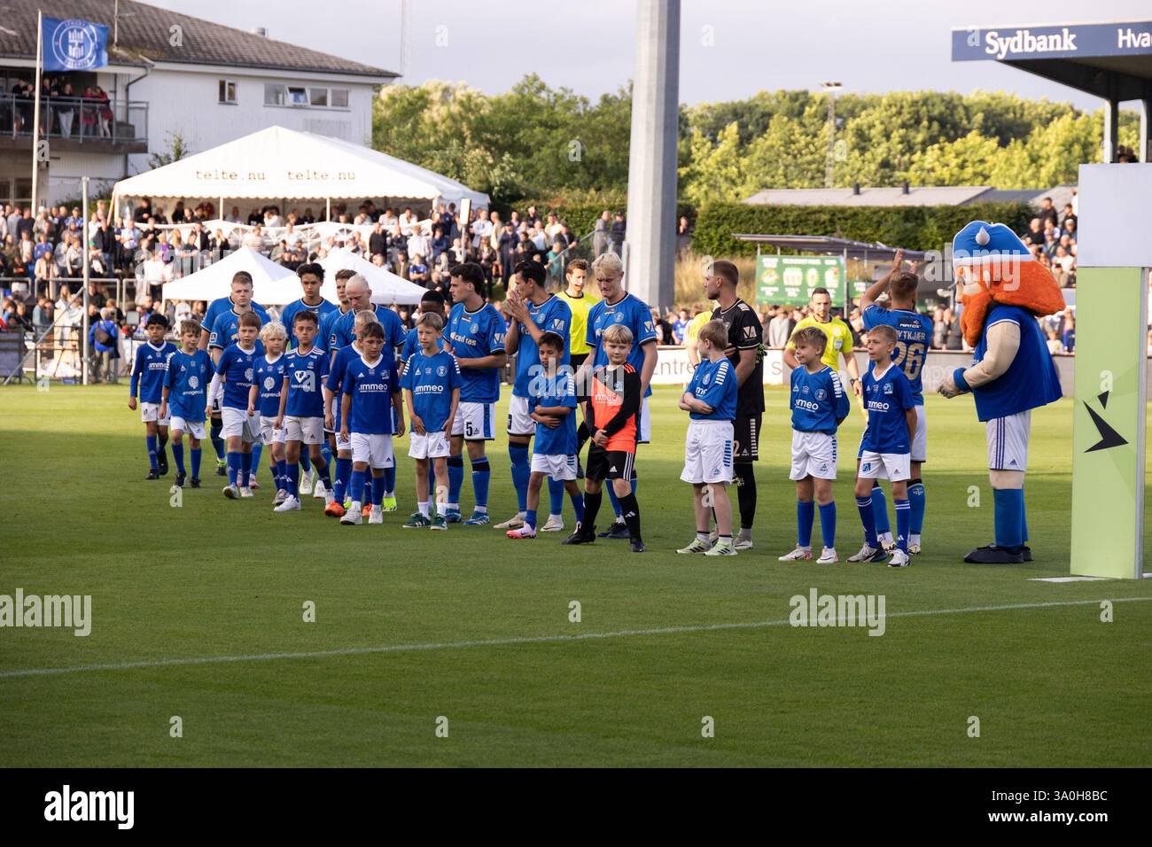 Kongens Lyngby, Denmark. 22nd July, 2024. Players of Lyngby Boldklub ...