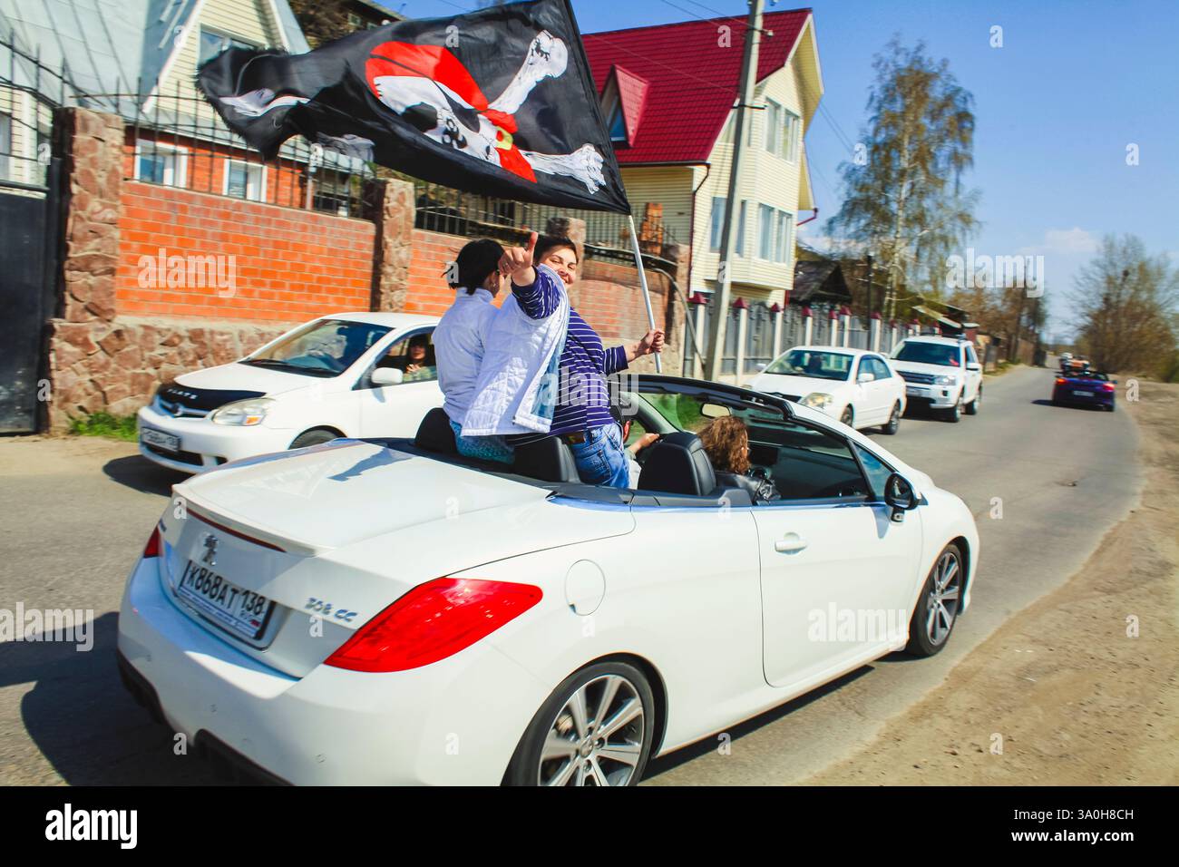This photograph captures a lively scene of people participating in a ...