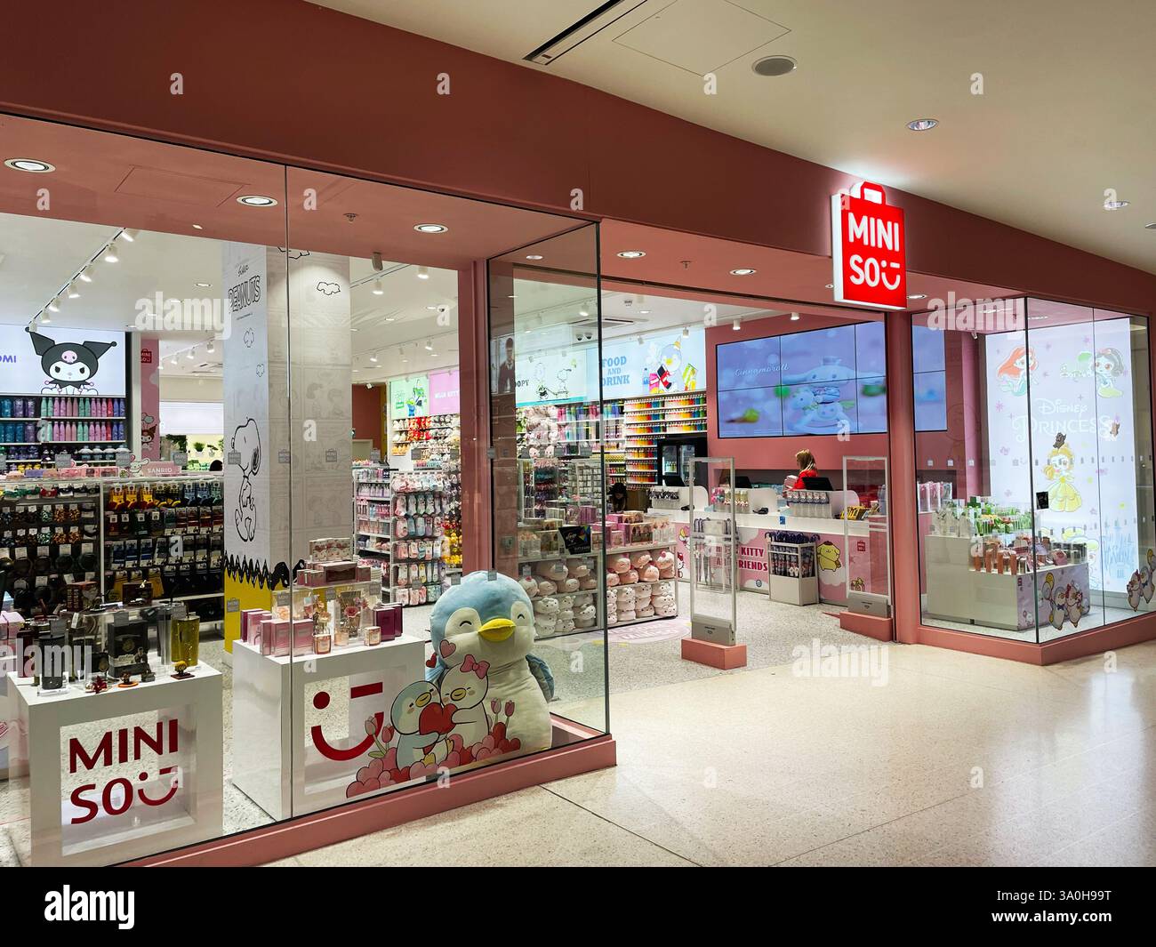 London, UK - March 02, 2025: Bright and attractive Miniso retail store ...