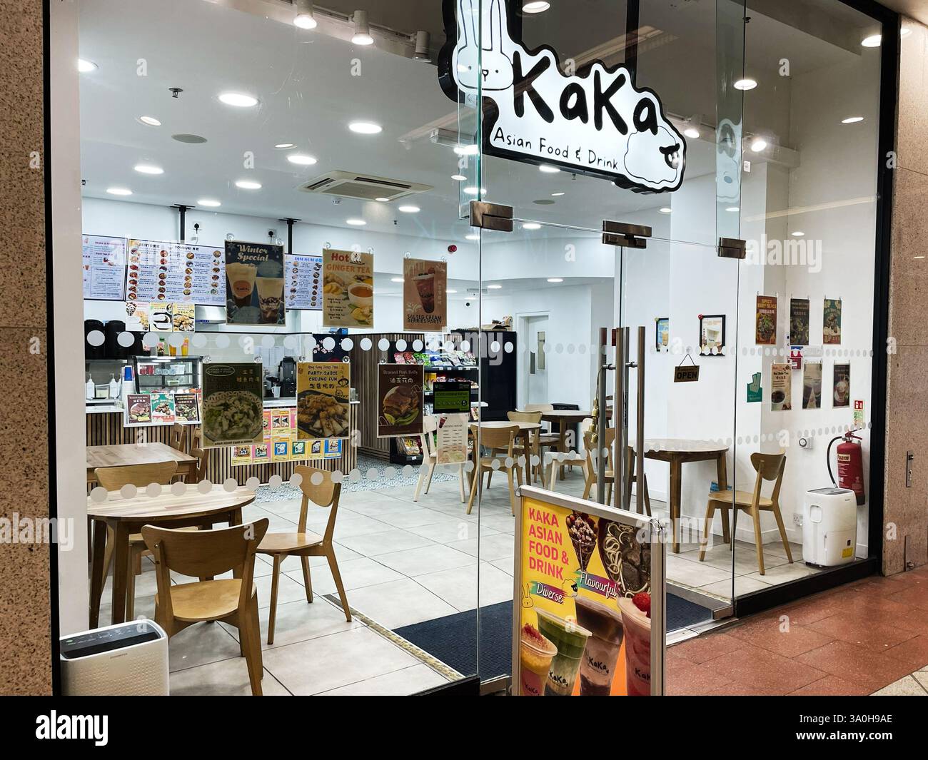 London, UK - March 02, 2025: Modern Kaka Asian restaurant interior with ...