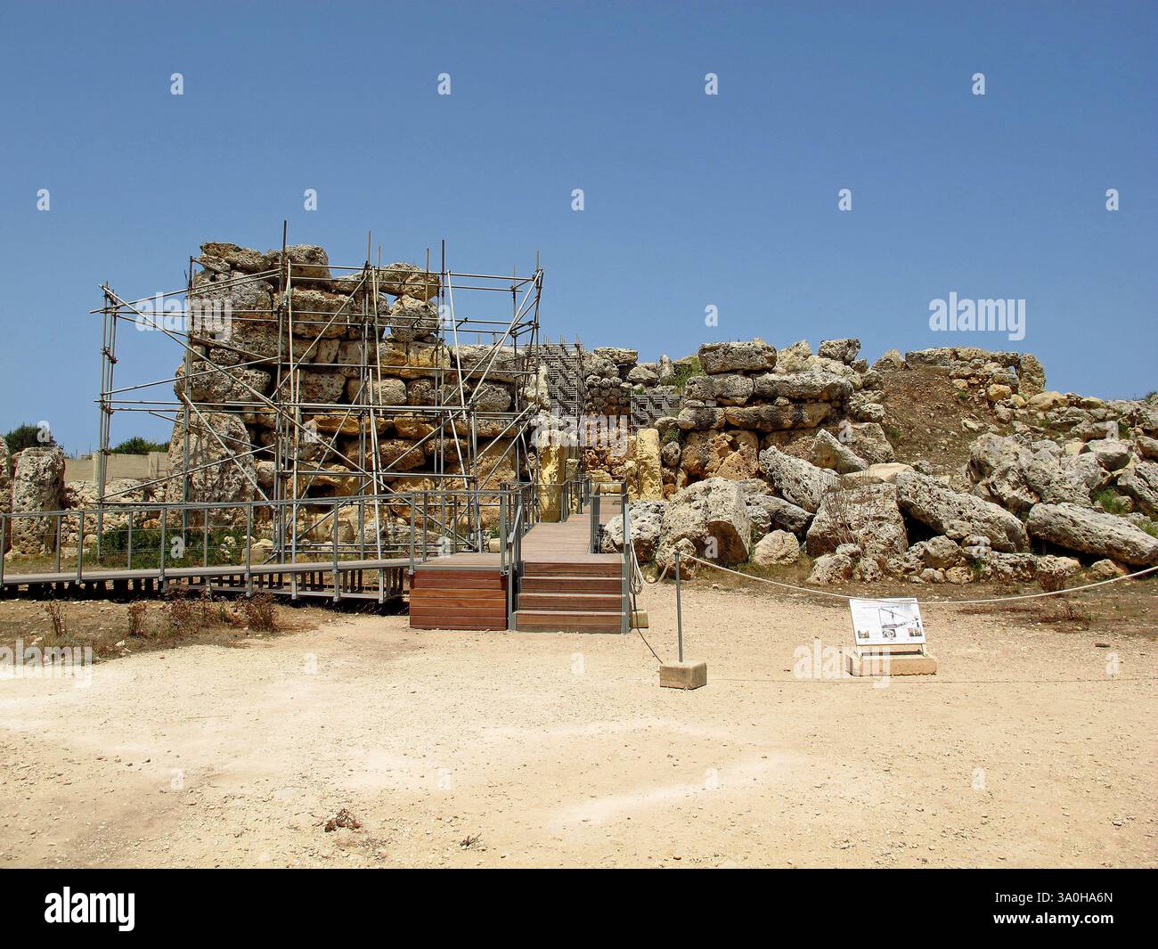 Ggantija Megalithic Temples in Gozo island, Malta Stock Photo - Alamy