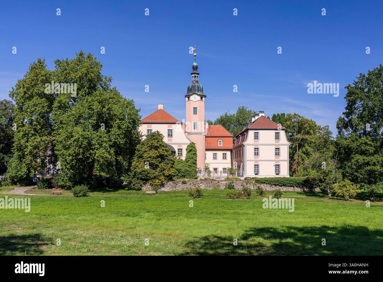 Schloss Machern mit Schlosspark, Machern, Sachsen, Deutschland ...