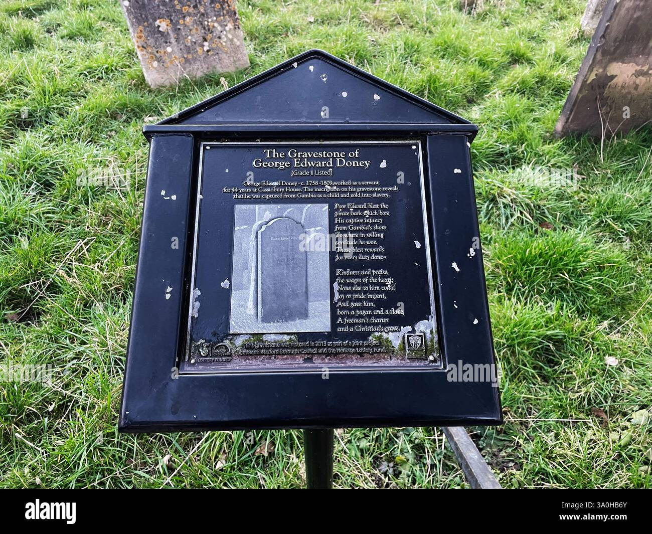 London, UK - March 02, 2025: A gravesite marker honoring George Edward ...