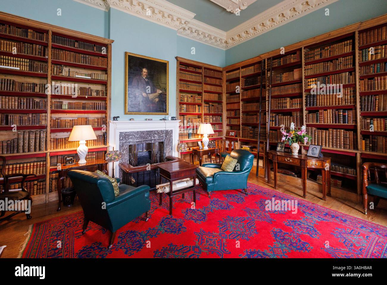 Library, Florencecourt, Co. Fermanagh, Ireland Stock Photo - Alamy