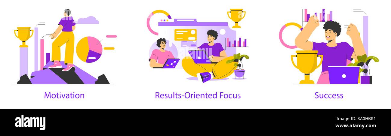 Goal achievement illustrated through motivation, focused strategies ...