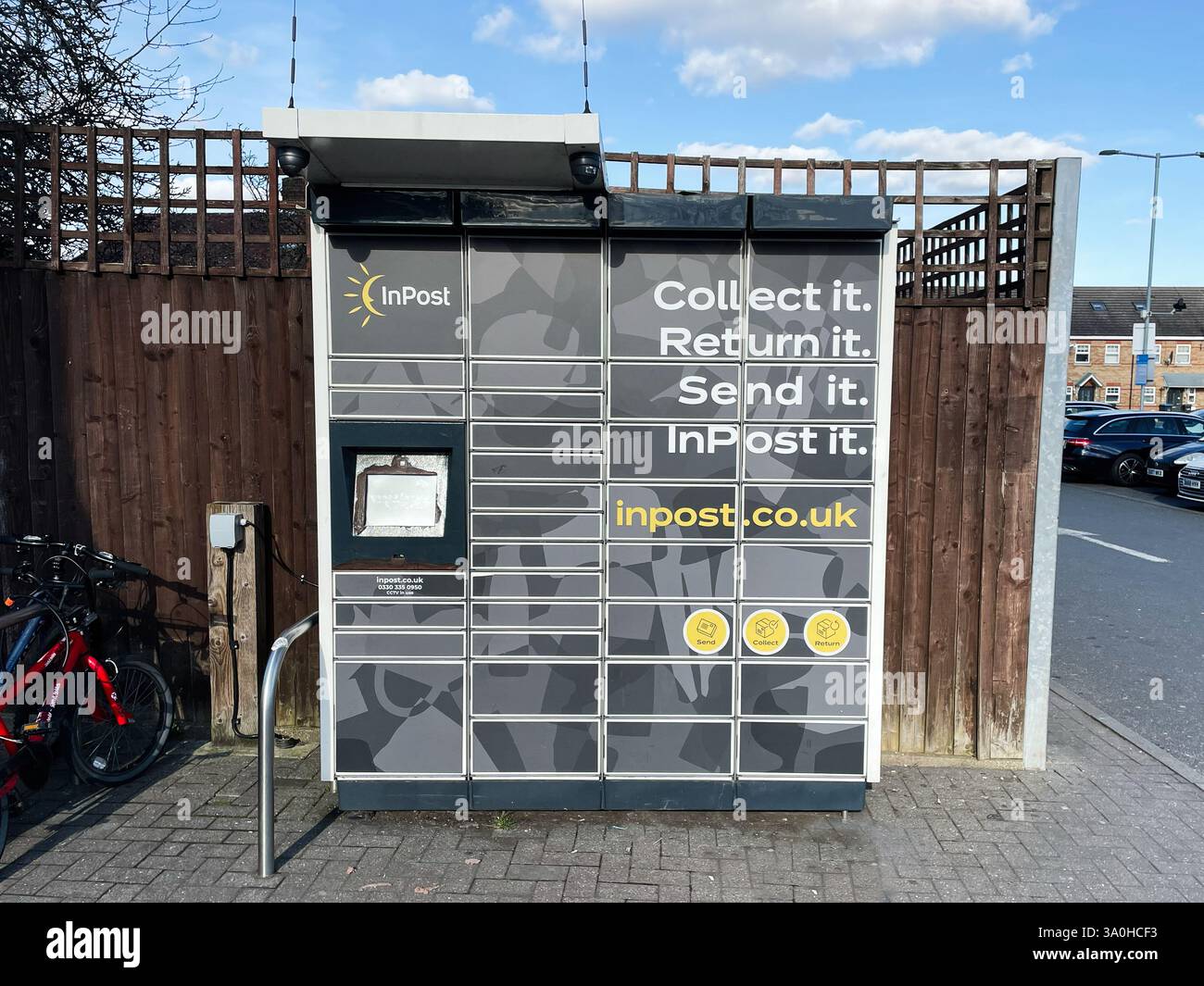 London, UK - March 02, 2025: A branded InPost outdoor parcel locker ...