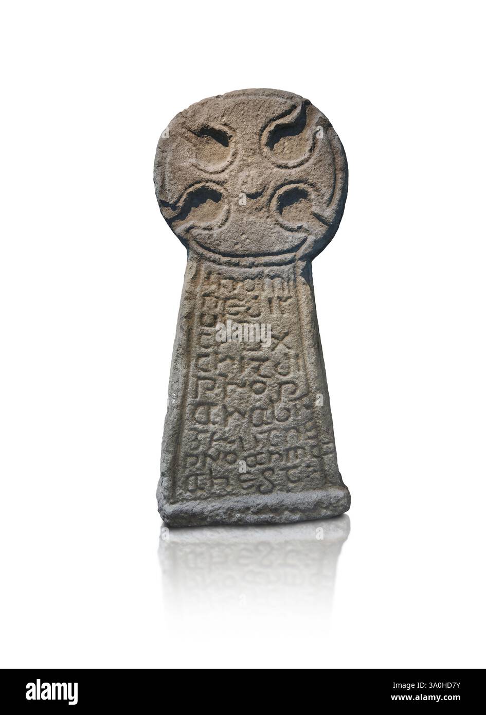 Cross of Grutne a 10th century pre Norman Celtic disc-headed sculptured ...