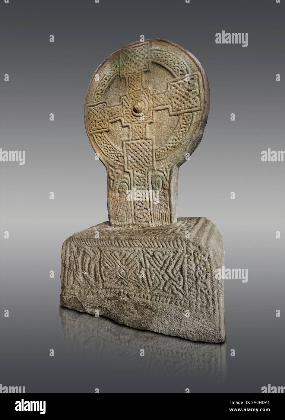 Cross of Conbelin an immense Celtic carved stone wheel-cross with knot ...