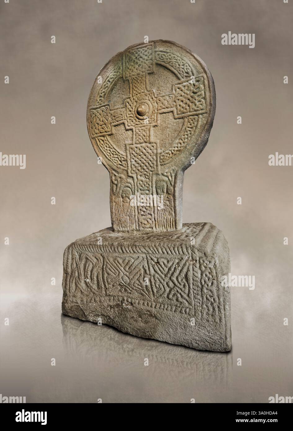 Cross of Conbelin an immense Celtic carved stone wheel-cross with knot ...