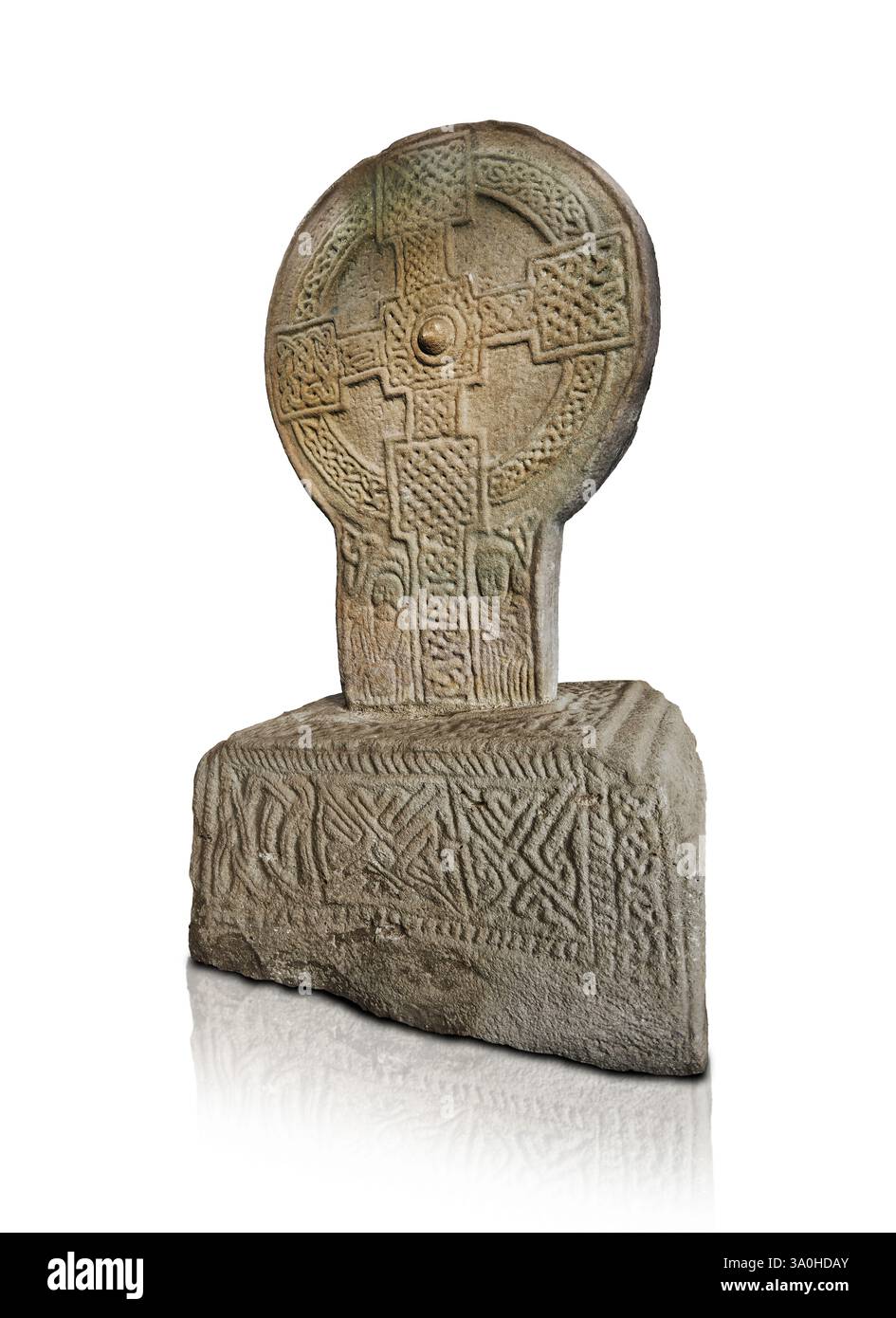 Cross of Conbelin an immense Celtic carved stone wheel-cross with knot ...