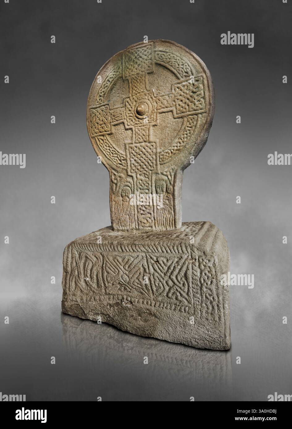 Cross of Conbelin an immense Celtic carved stone wheel-cross with knot ...