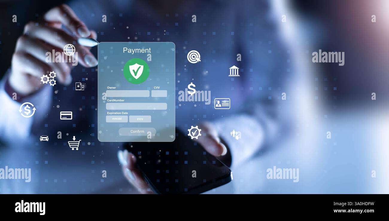 Digital Payment Security and E-Commerce Systems Stock Photo - Alamy