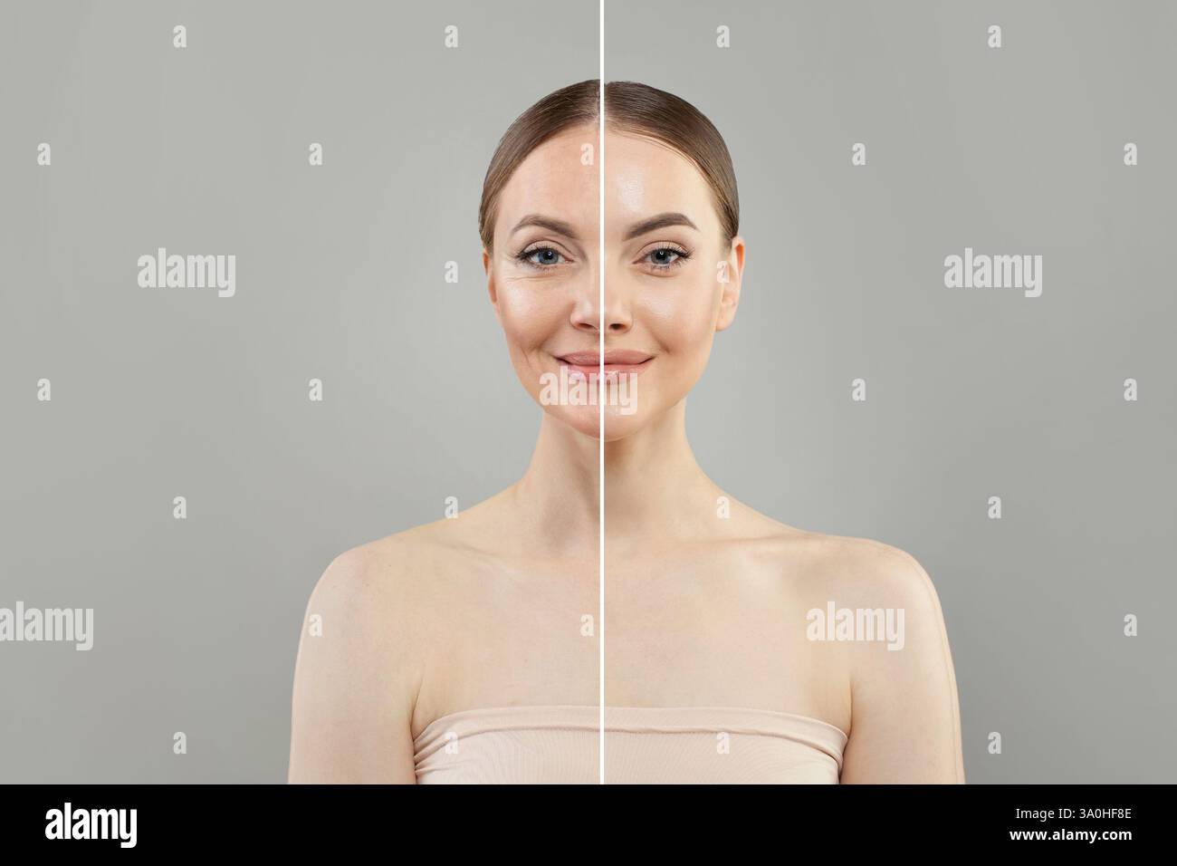 Beautiful women on white background. Young and mature adult female ...