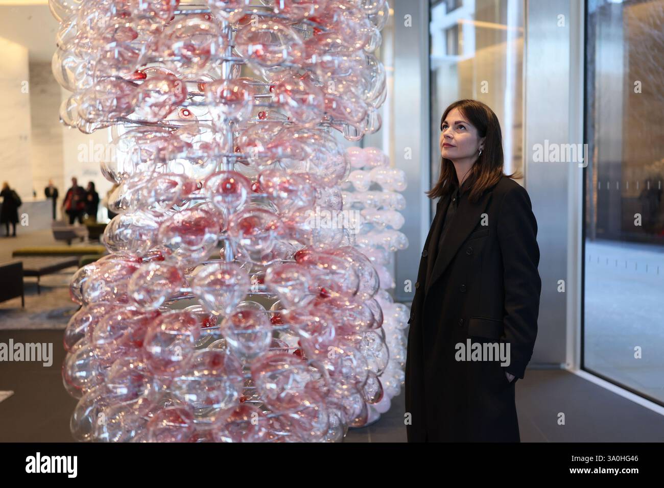 EDITORIAL USE ONLY Artist Gabriele Beveridge with "BODIES (I,II)" at ...