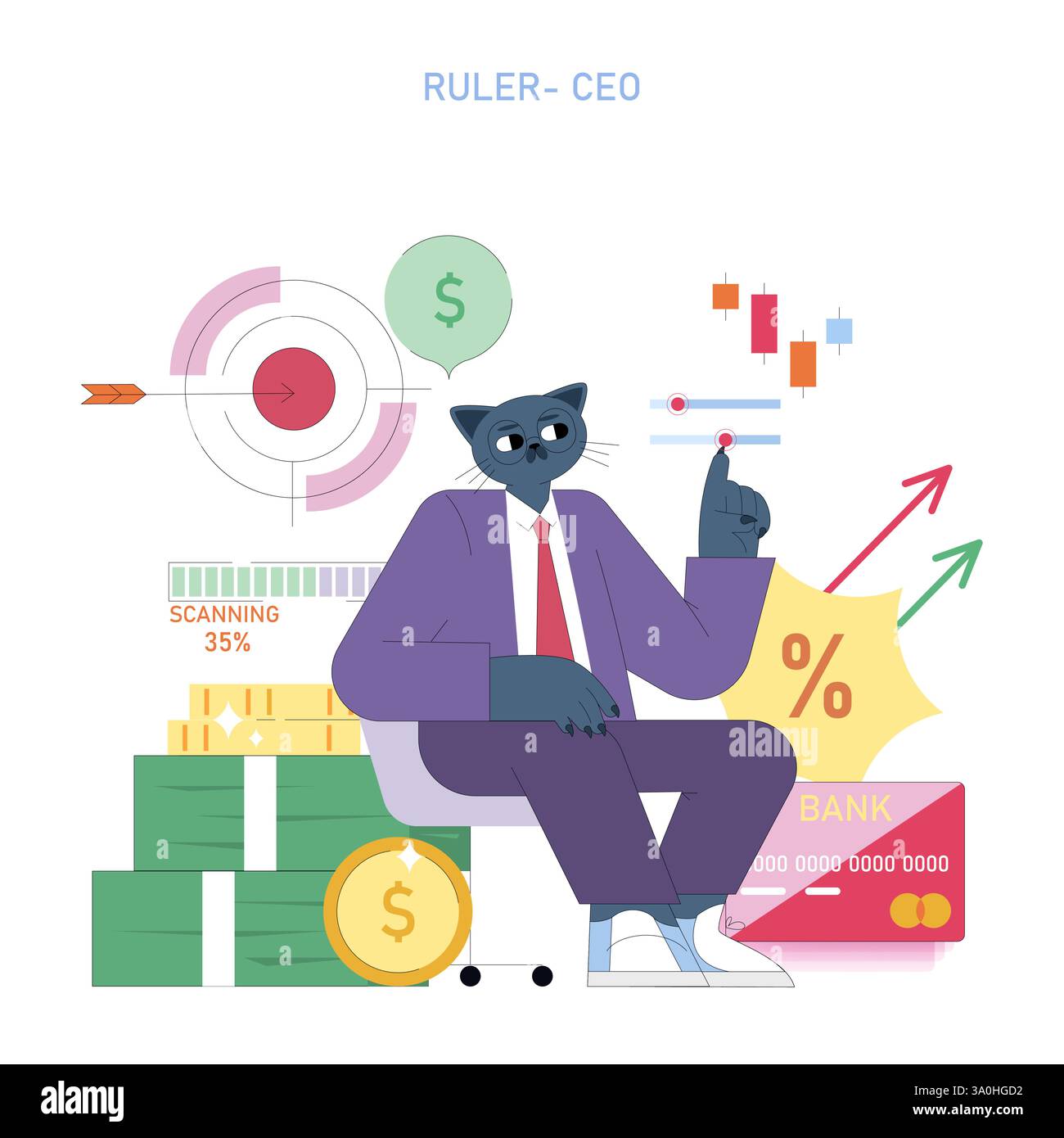 Ruler - CEO concept. The portrayal of a confident leader showcasing ...