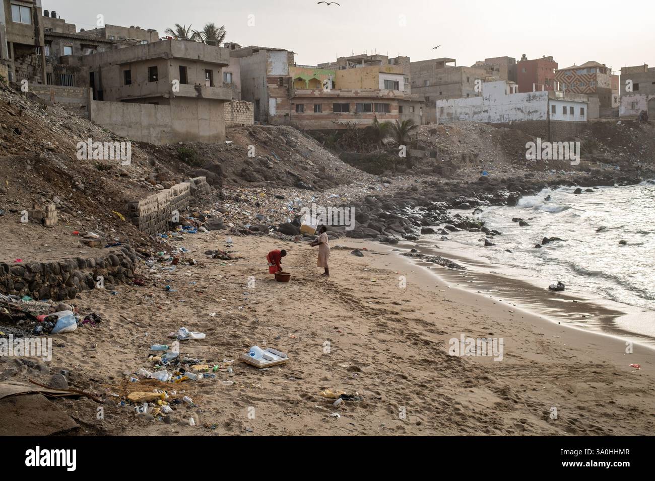 Dakar, Senegal. 12th Feb, 2025. Along a small beach in the popular ...