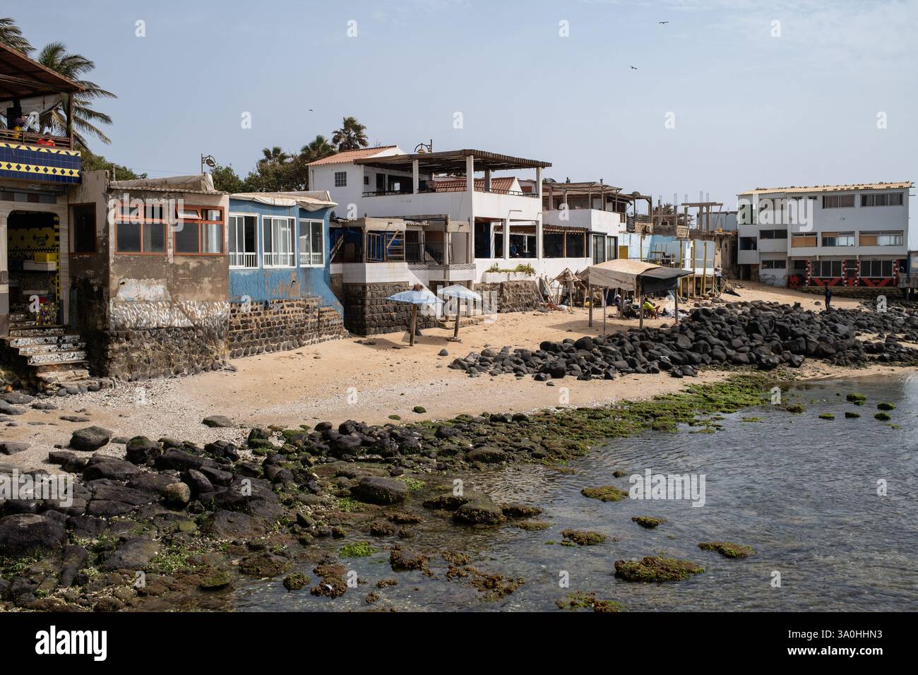 Dakar, Senegal. 02nd Mar, 2025. View of the restaurants lining the ...