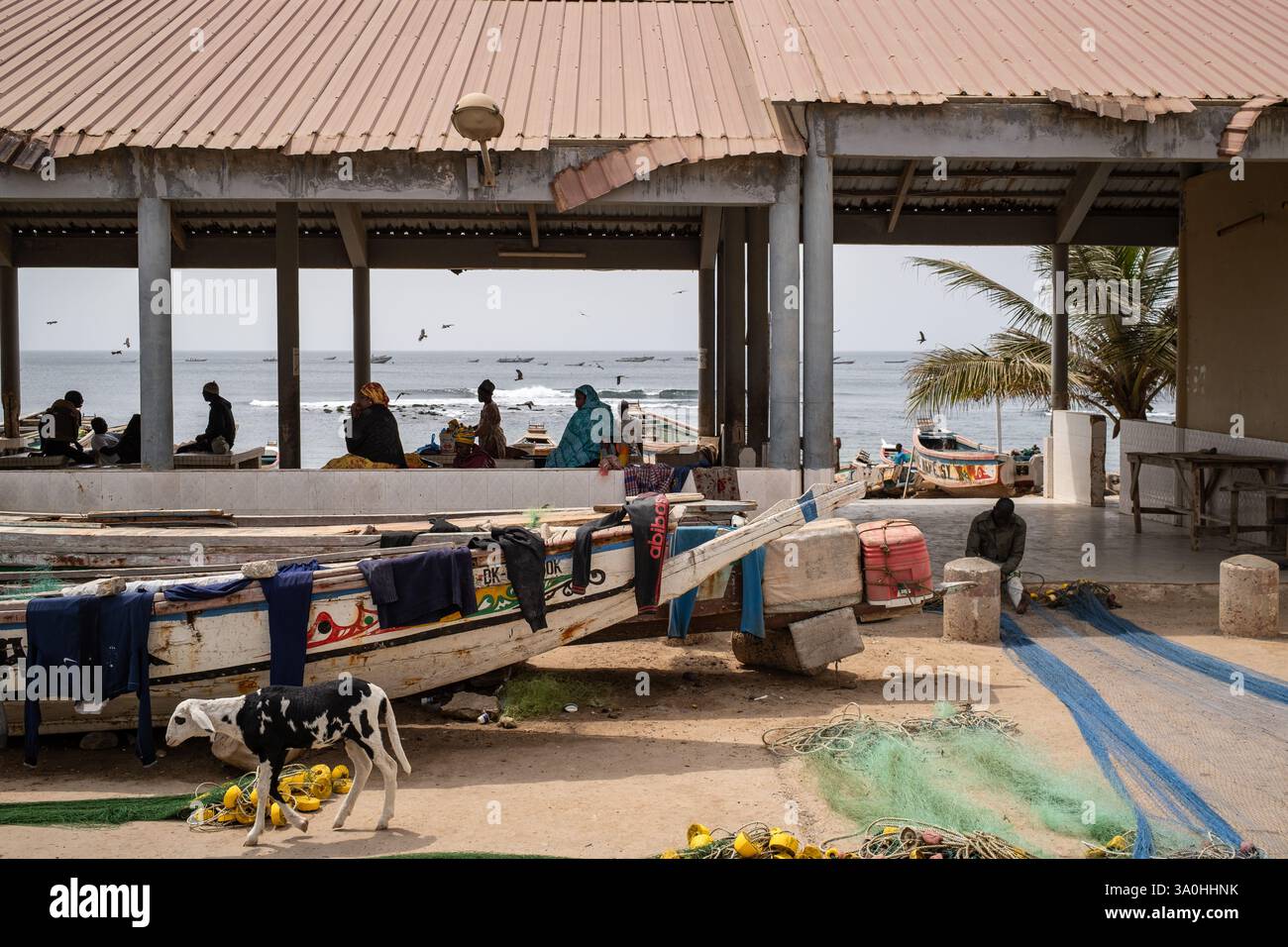 Dakar, Senegal. 12th Feb, 2025. The fishing pier at Ouakam beach in ...