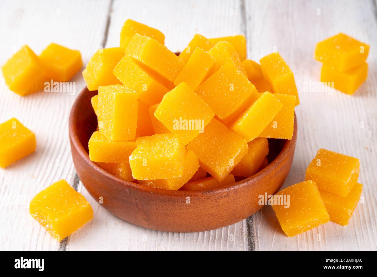 Dried mango cubes,organic mango fruit marmalade jelly candies without ...
