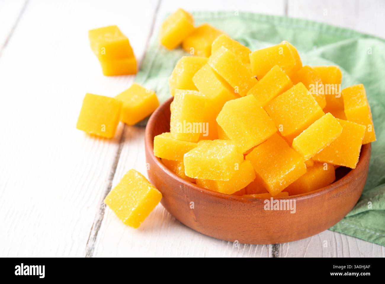 Dried mango cubes,organic mango fruit marmalade jelly candies without ...