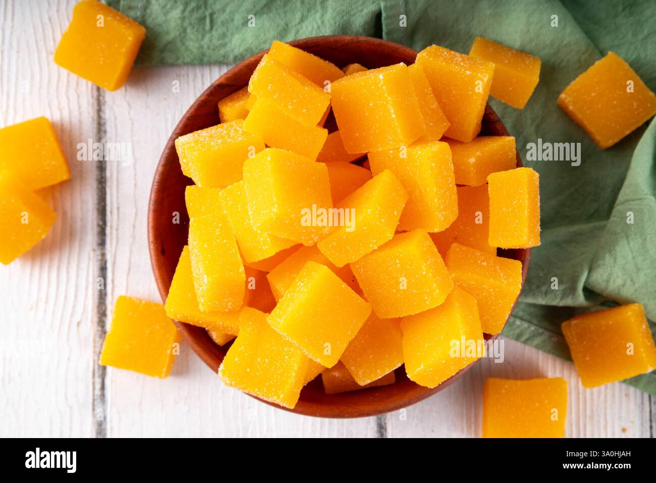 Dried mango cubes,organic mango fruit marmalade jelly candies without ...