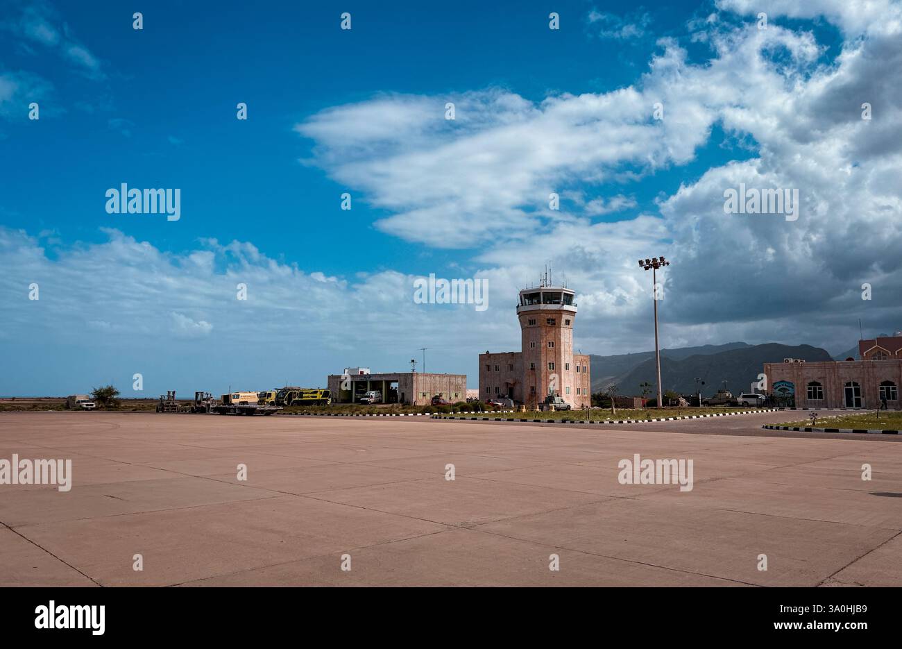 Visitors to Socotra Airport experience a tranquil ambiance with a ...