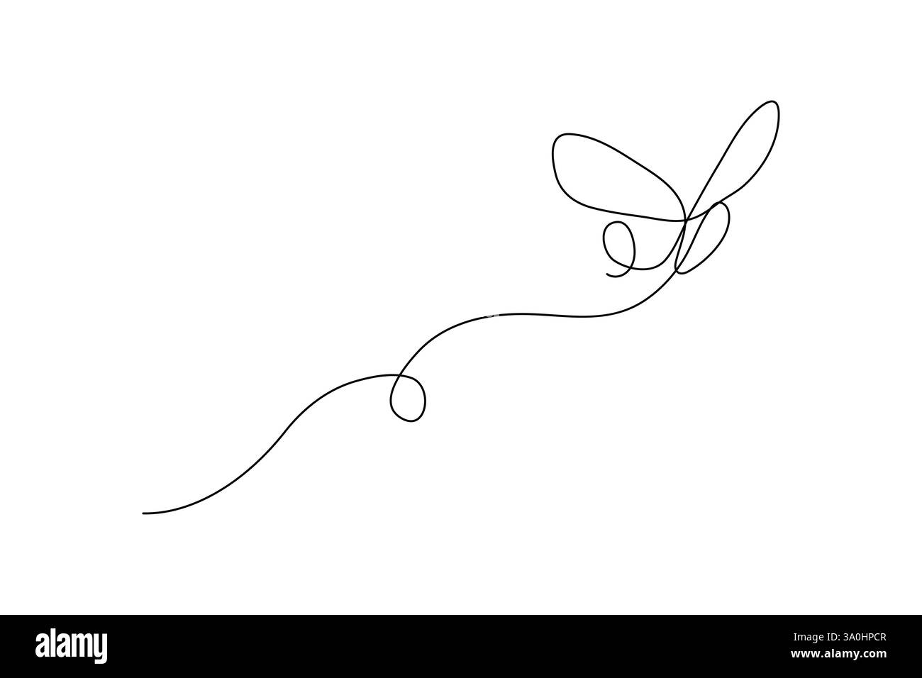 Vector illustration continuous Butterfly one line drawing Stock Vector ...