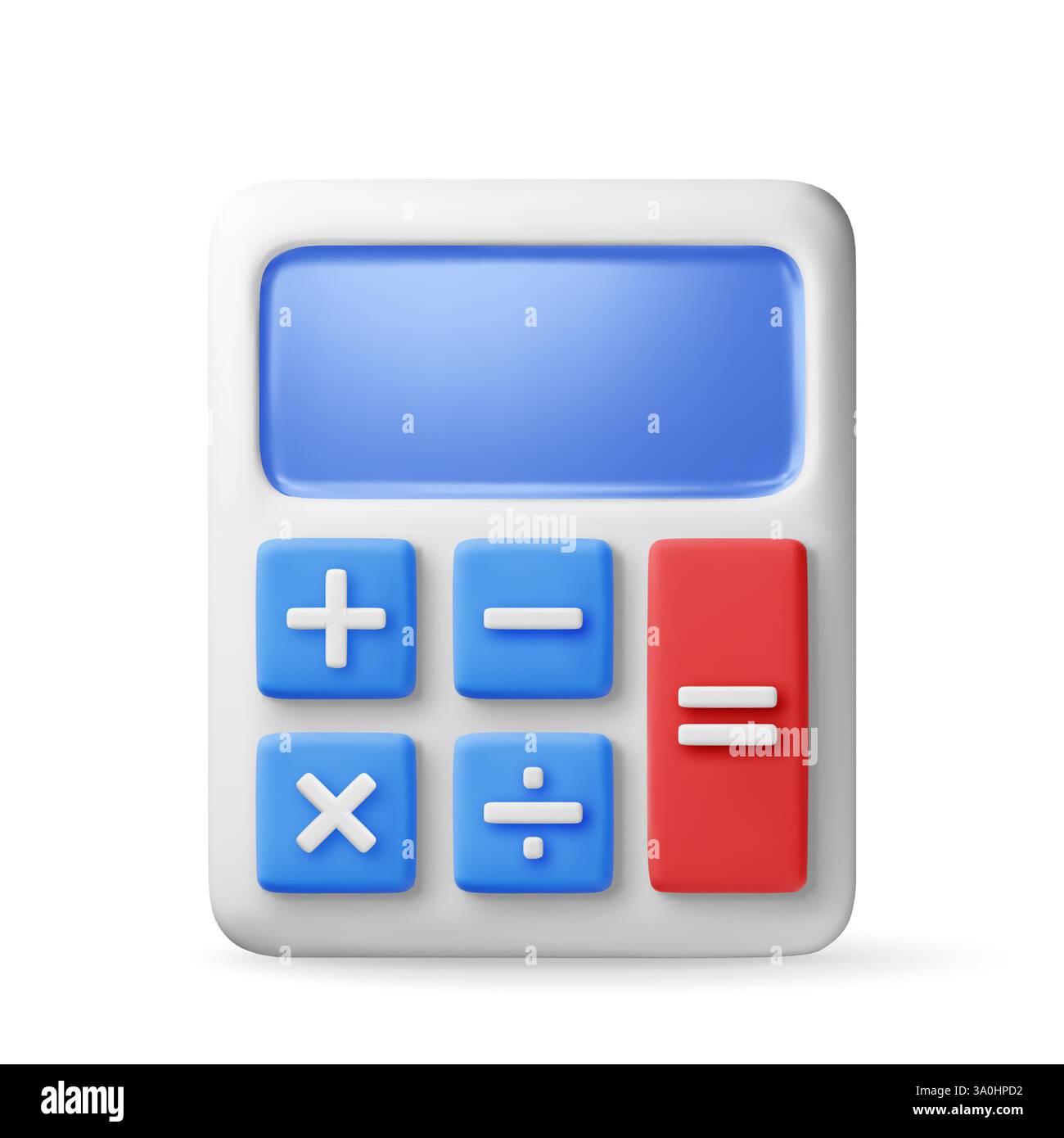 3D modern calculator isolated on white Stock Vector Image & Art - Alamy