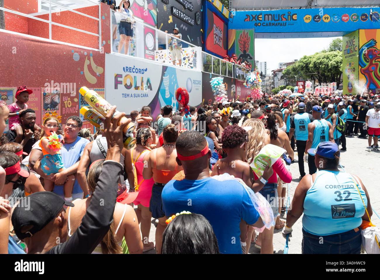 Salvador, Bahia, Brazil - March 01, 2025: Children and adults are ...