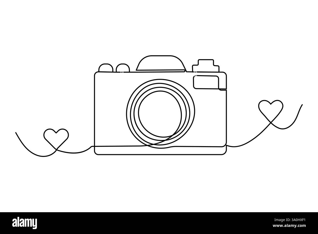 Modern Camera Continuous One Line Drawing Of Minimalist Outline Vector Design Stock Vector Image