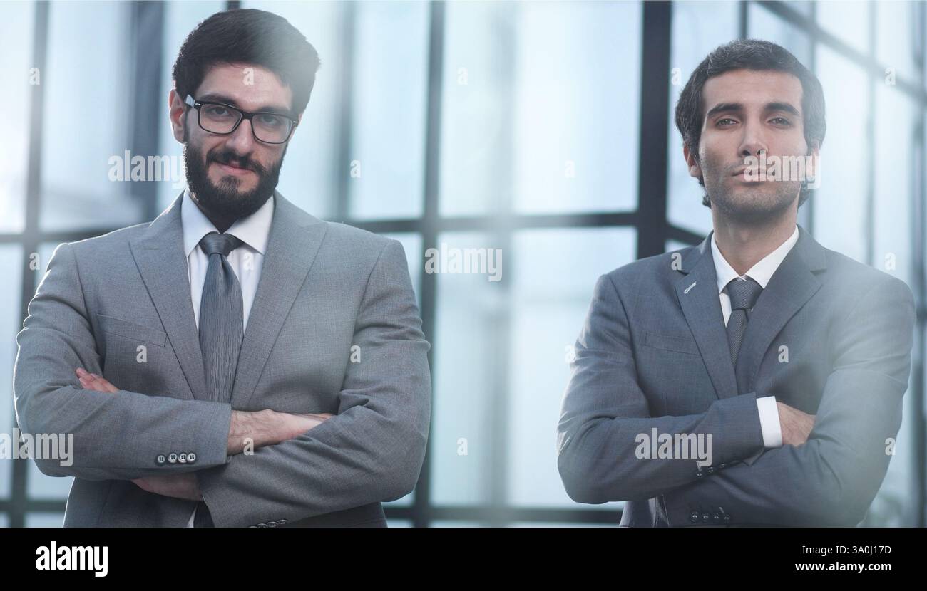 confident professional business men posing with arms crossed Stock ...
