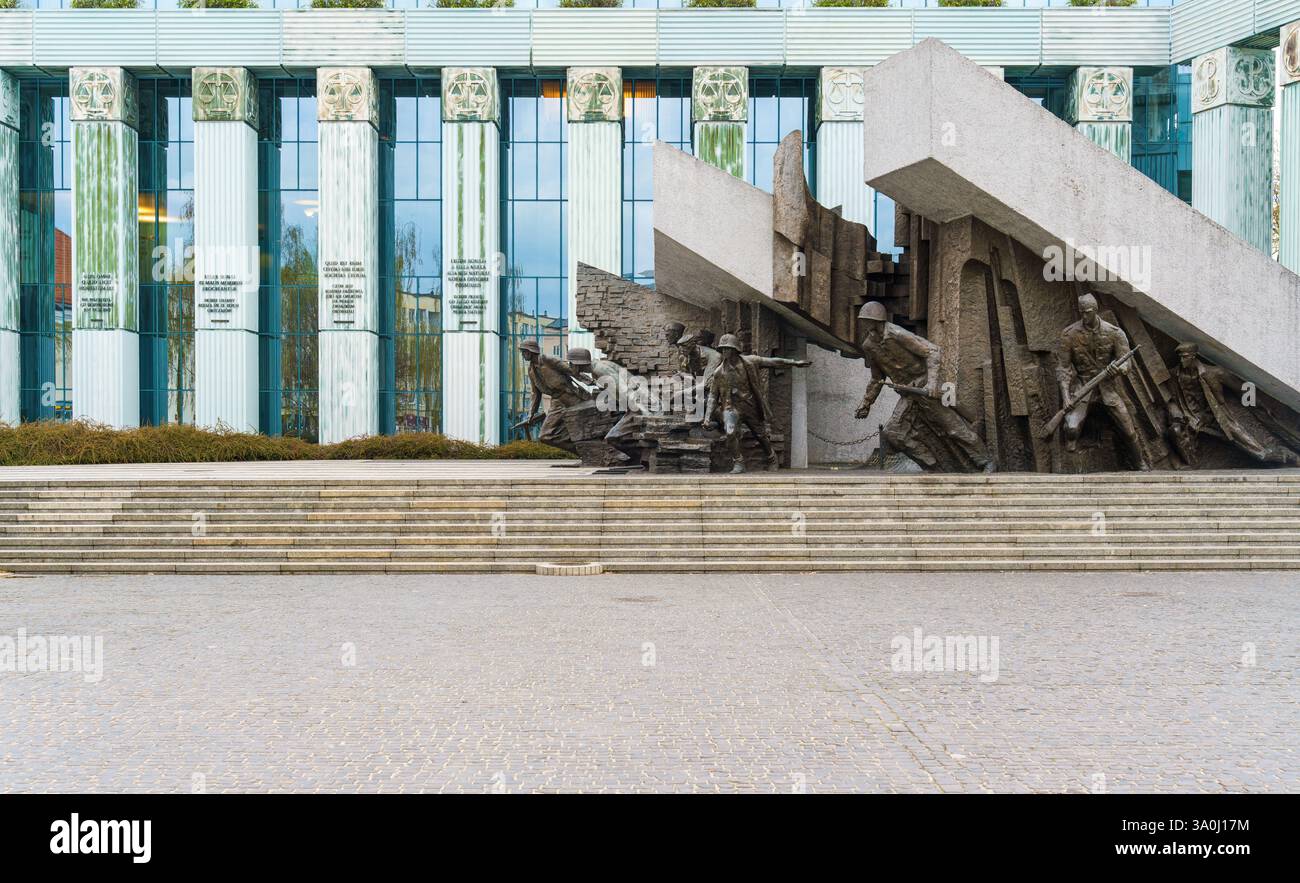 Warsaw World War II Uprising Monument located at Krasinski Square near ...