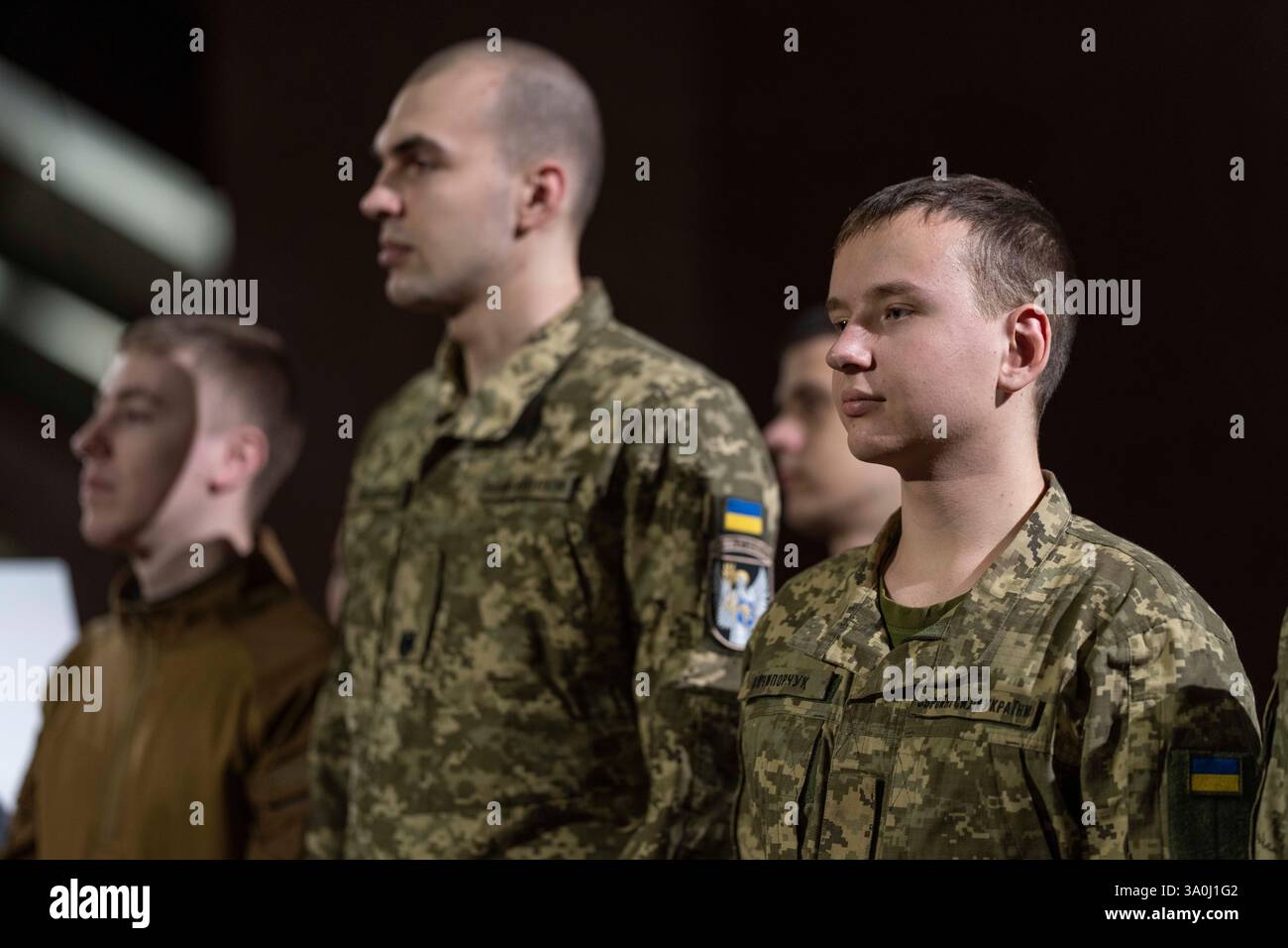 Young soldiers seen at anniversary event for the Ukrainian 44th ...