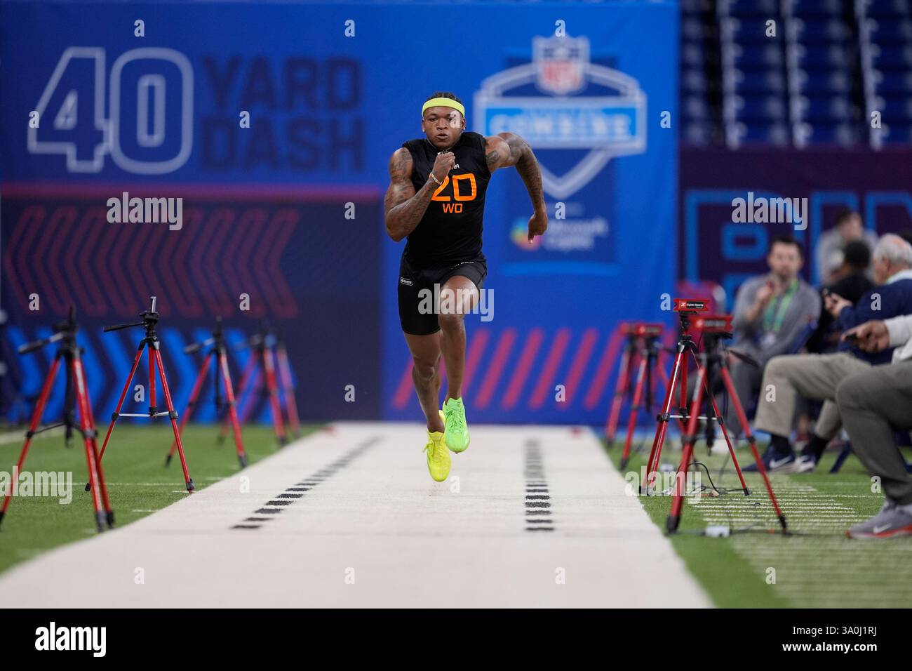 Colorado wide receiver Jimmy Horn Jr. runs the 40-yard dash at the NFL ...